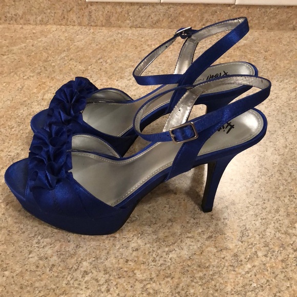FIONI Clothing | Shoes | Fiona Blue Wedding Heels | Poshmark